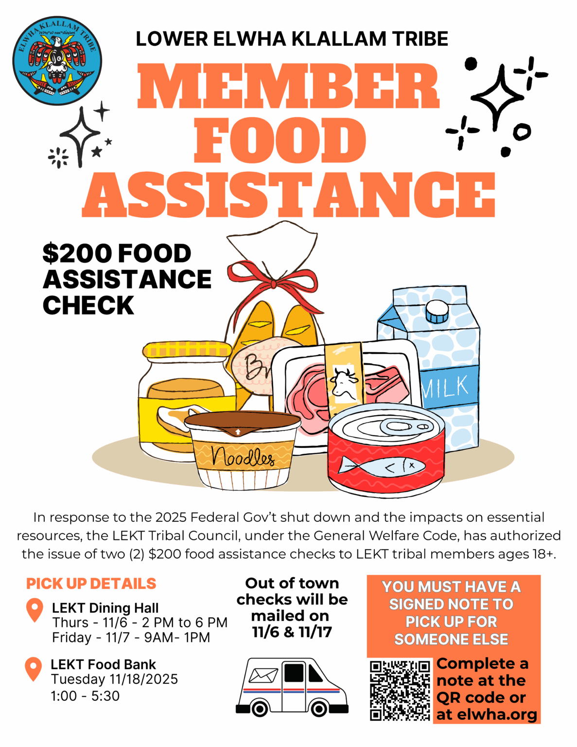 2025 Food Assistance Flyer | Lower Elwha Klallam Tribe